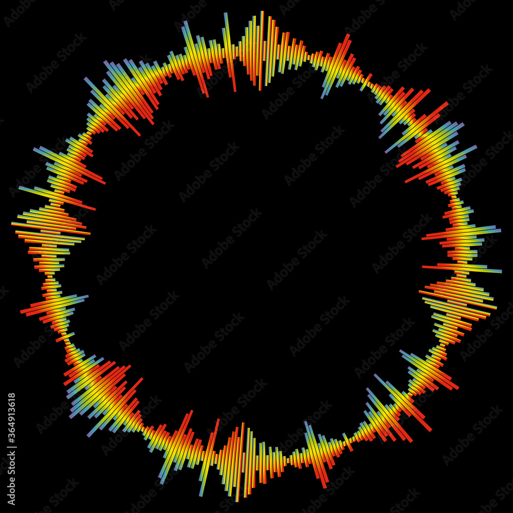 Spectrum music wave background. Modern pulse music player technology ...