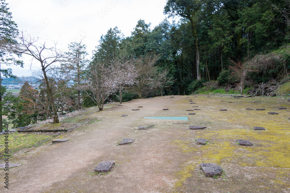 Site of Hashiba Hideyoshi residence at Azuchi Castle Ruins in ...