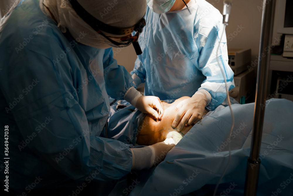 Chest augmentation plastic operation and correction in medical clinic ...