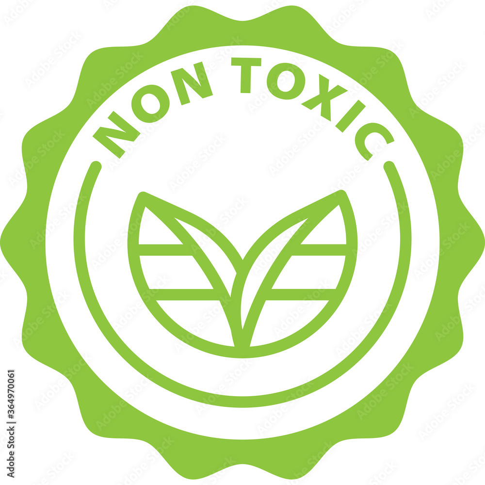 non toxic green icon stamp rounded Stock Vector | Adobe Stock
