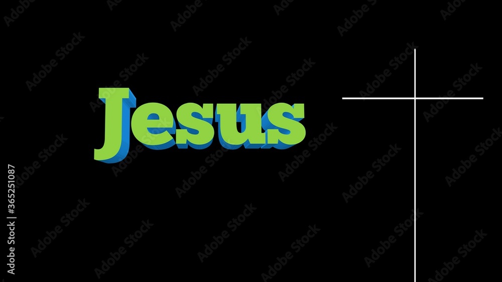 Jesus Name Black Background