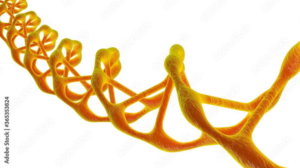 This scene viewed under a microscope the molecules DNA on a the White ...