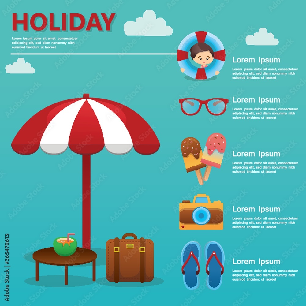 holiday infographic Stock Vector | Adobe Stock