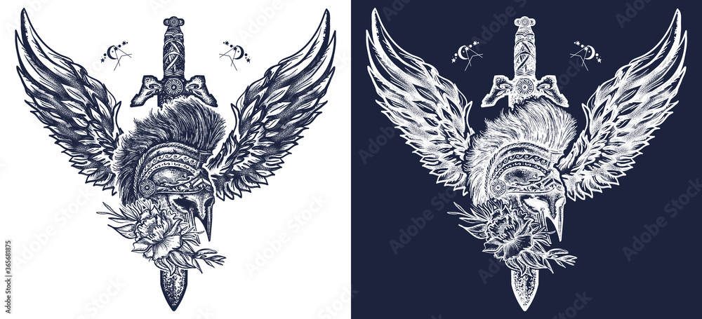 Roman Eagle Wing Tattoo