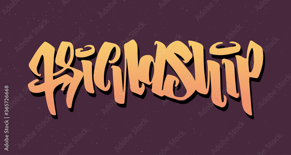 Happy Friendship Day hand drawn lettering. Colorful Design for ...