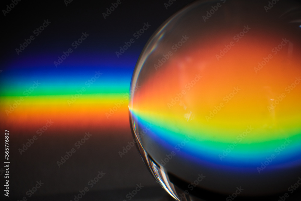 Colors of the rainbow product of Broken light, showing the spectrum of ...