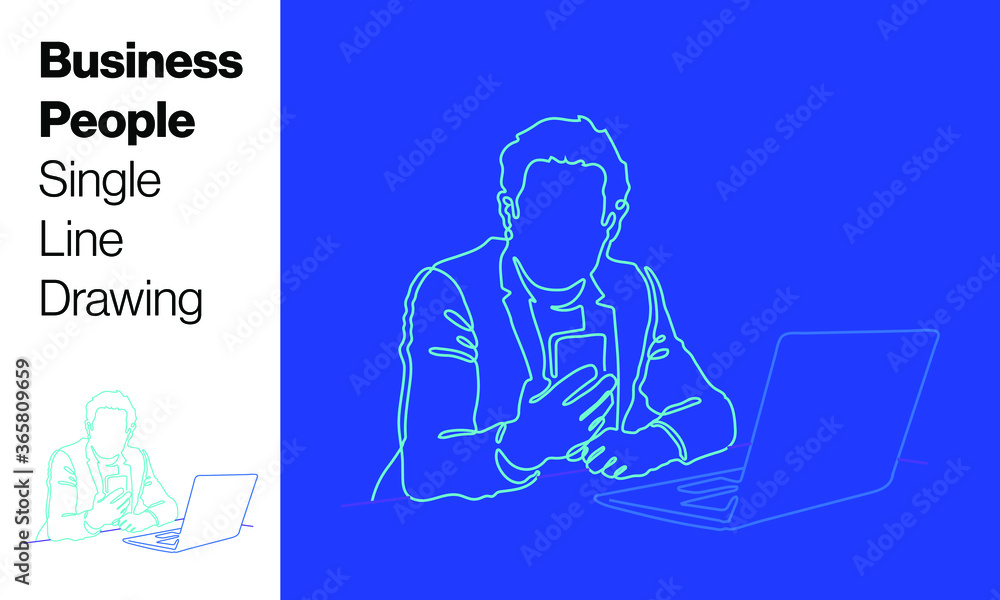 Corporate modern business sitting man ceo typing on phone in one single ...