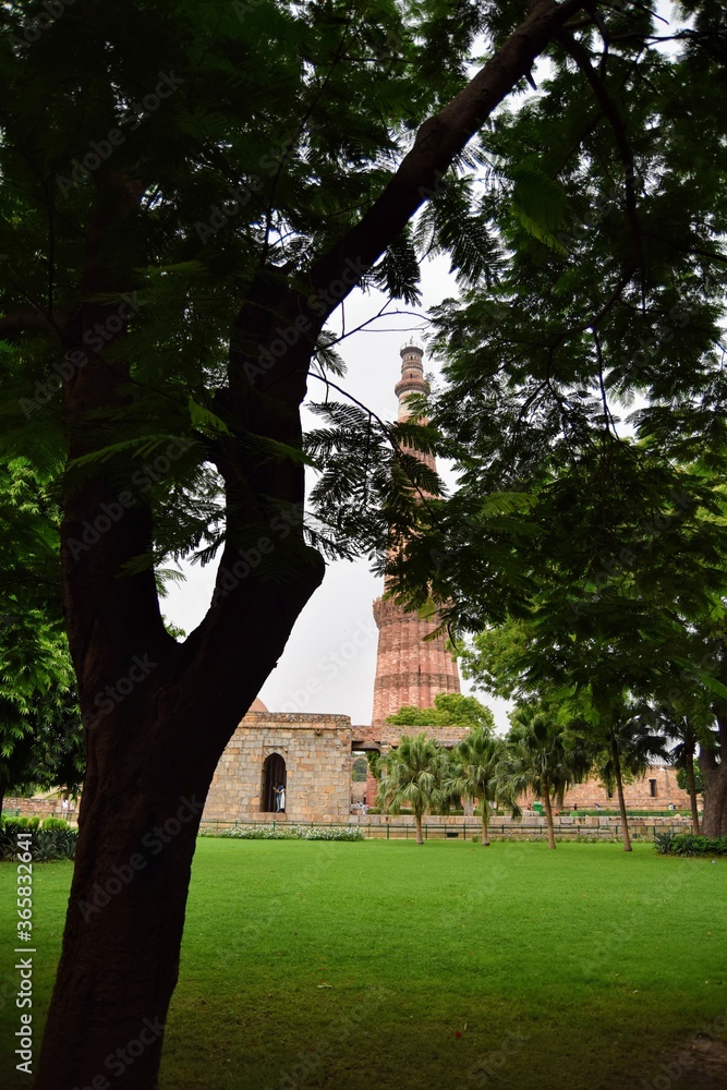 ภาพถ่าย Stock Qutub Minar New Delhi, India, The tallest minaret in ...
