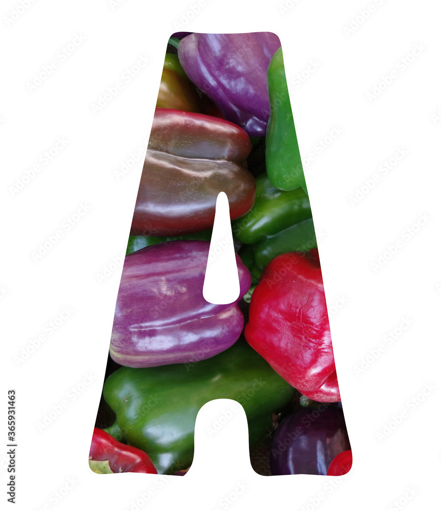 Letter A from a here available alphabet of single letters and numbers ...