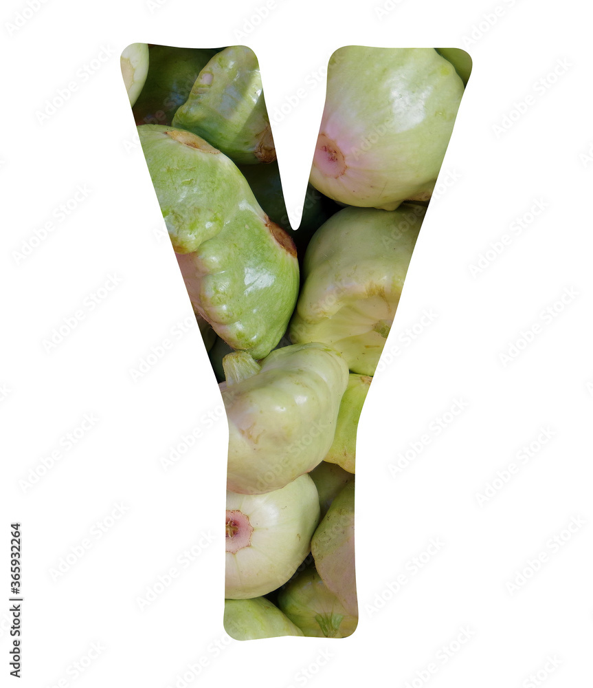 Letter Y from a here available alphabet of single letters and numbers ...