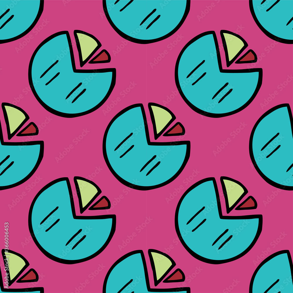 Seamless vector illustration of business and knowledge doodle in pastel ...