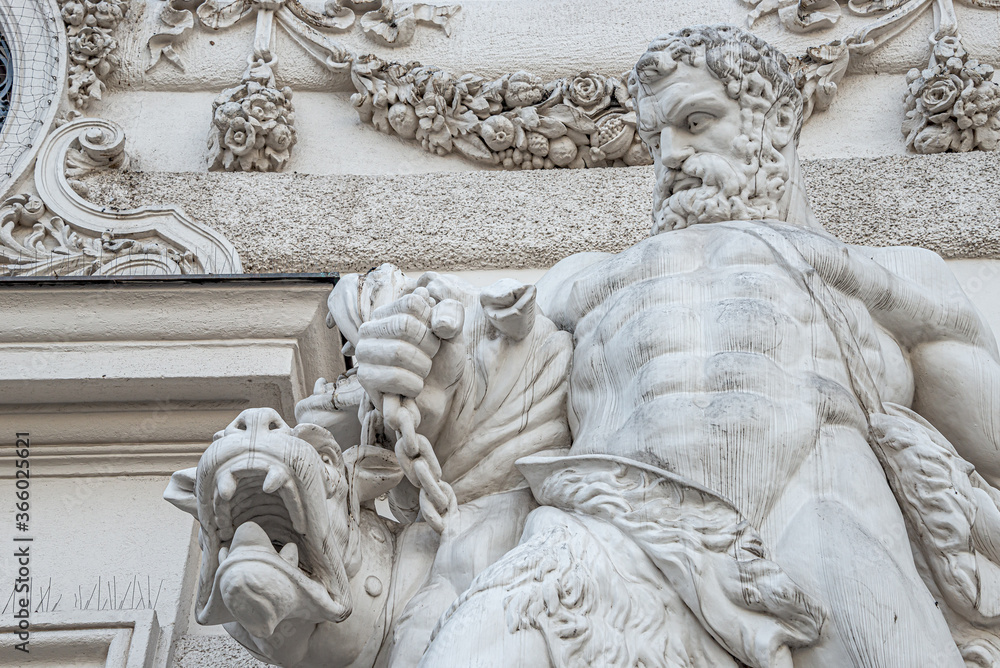 Cerberus Hercules Sculpture