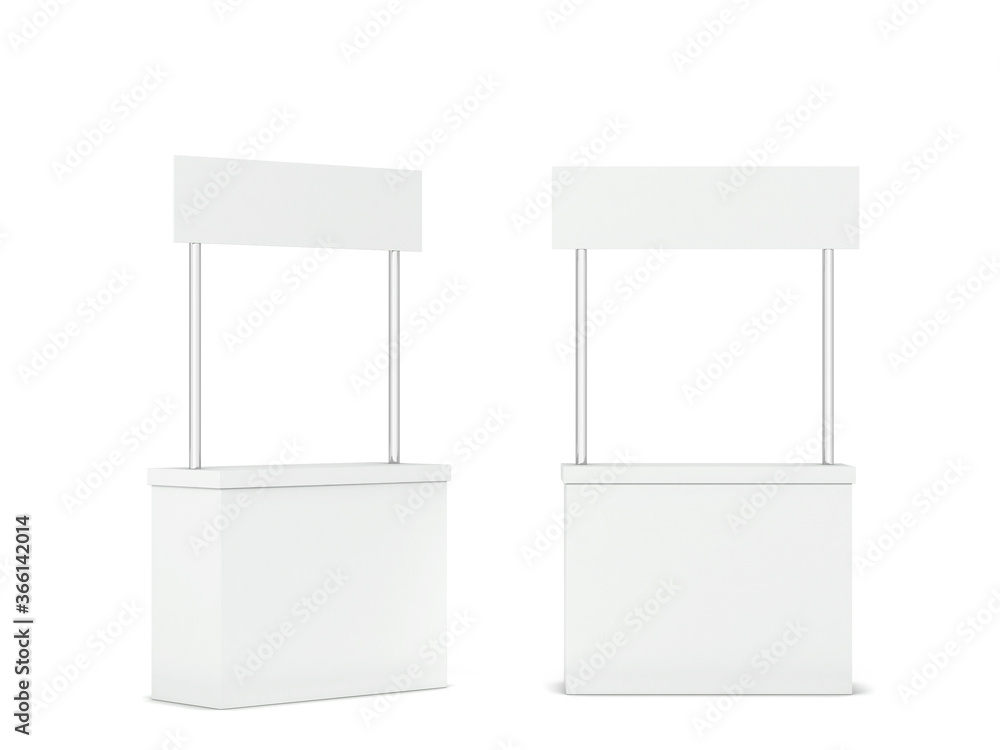 Blank promo counter stand mockup Stock Illustration | Adobe Stock