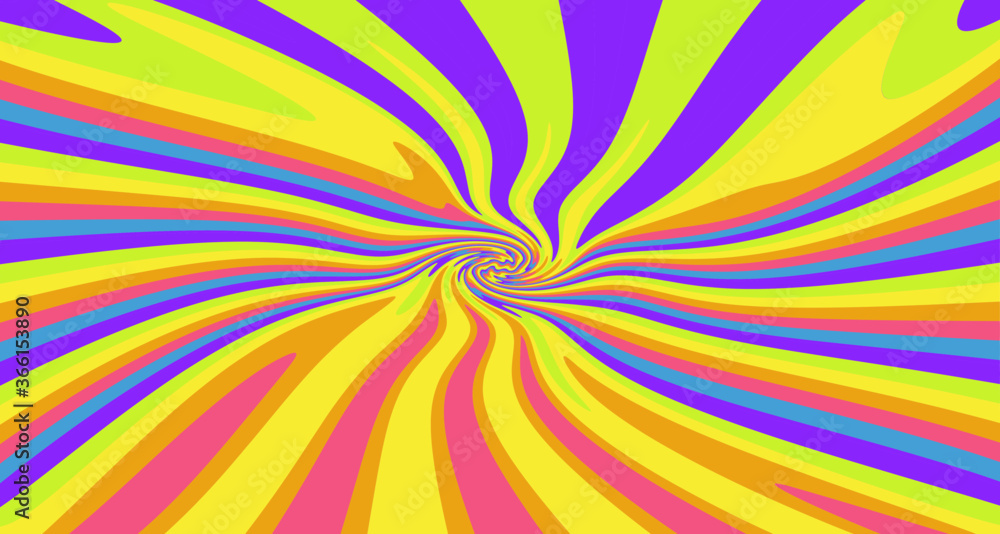 1960s Hippie Wallpaper Design. Trippy Retro Background for Psychedelic ...