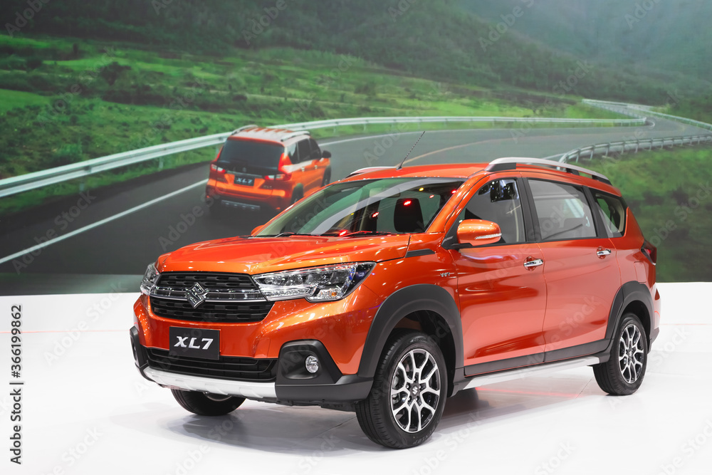 Suzuki XL7 displayed at the Bangkok International Motor Show 2020 . The ...