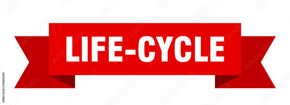 life-cycle ribbon. life-cycle paper band banner sign Stock Vector ...