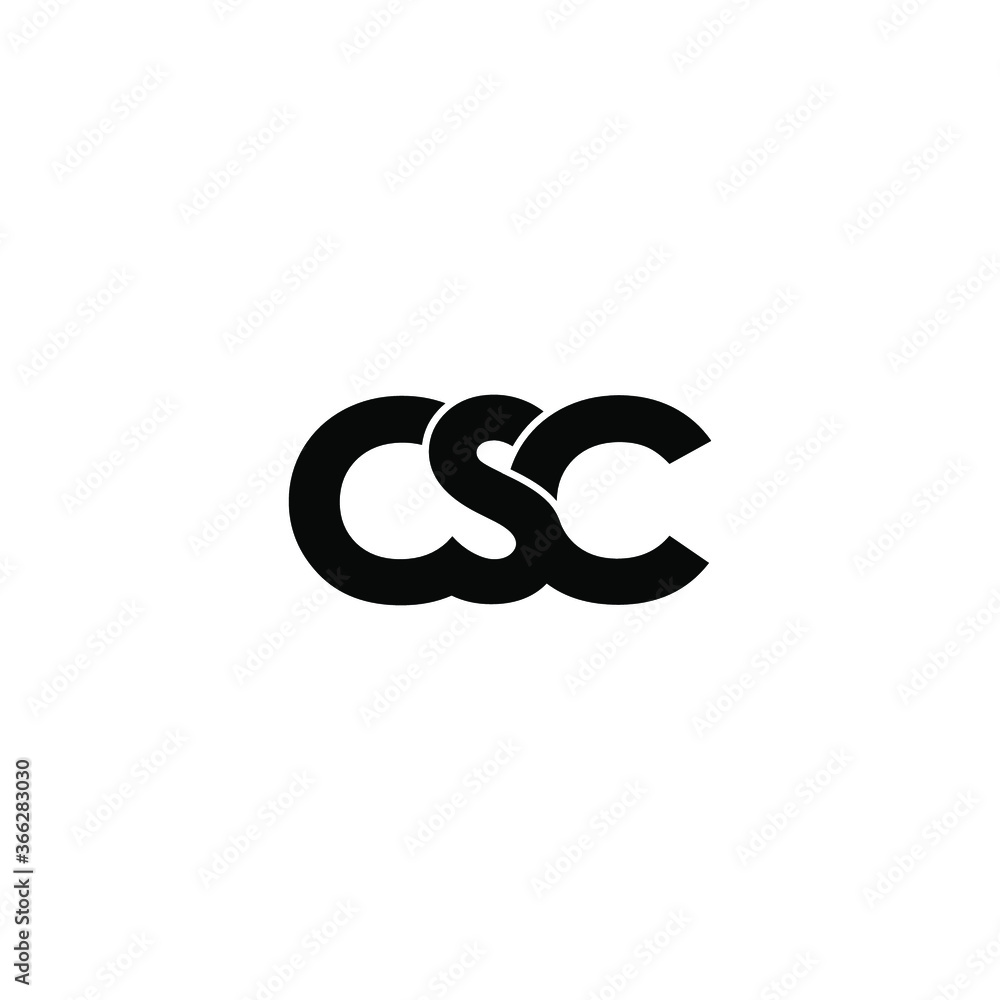 csc letter original monogram logo design Stock Vector | Adobe Stock