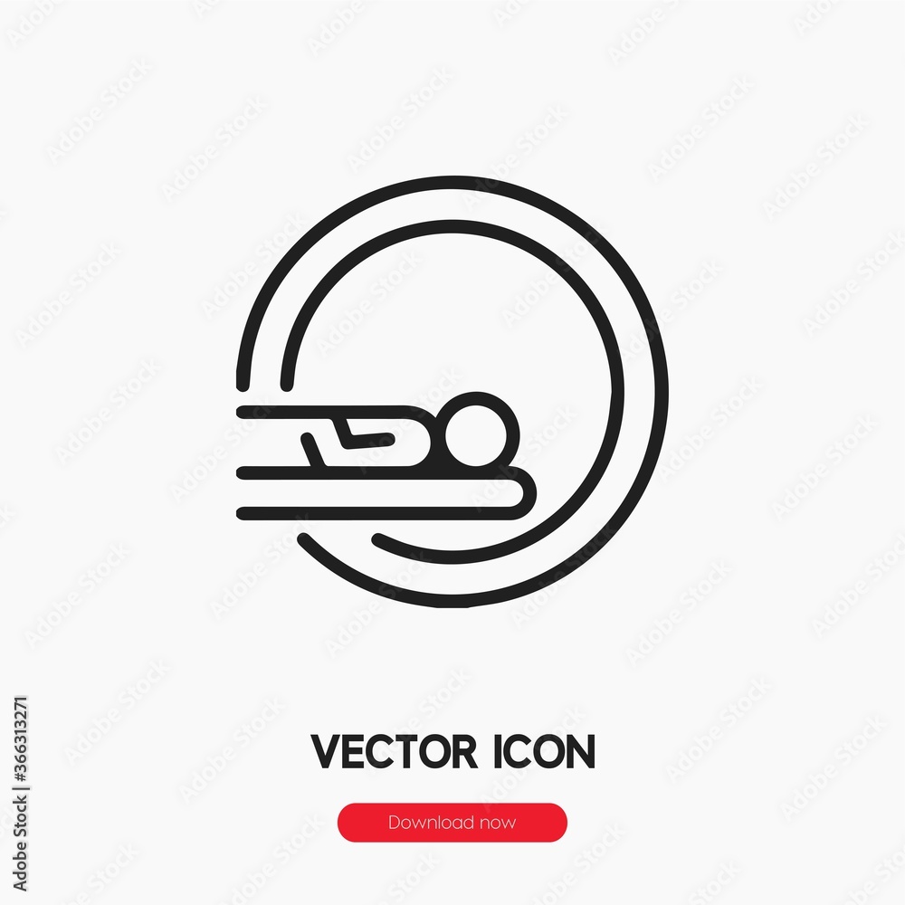 ct scan icon vector. Linear style sign for mobile concept and web ...