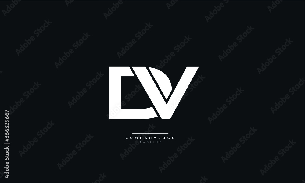 DV Letter Business Logo Design Alphabet Icon Vector Symbol Stock Vector ...