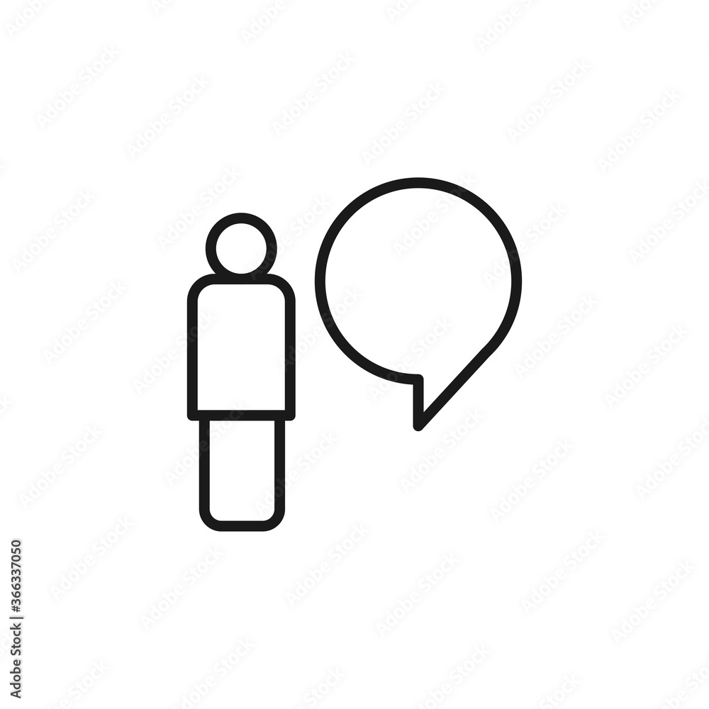 Speech bubble icon. Conversation symbol modern, simple, vector, icon ...
