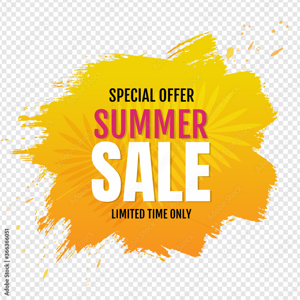 Sale Blob Banner With Transparent Background, Vector Illustration Stock ...