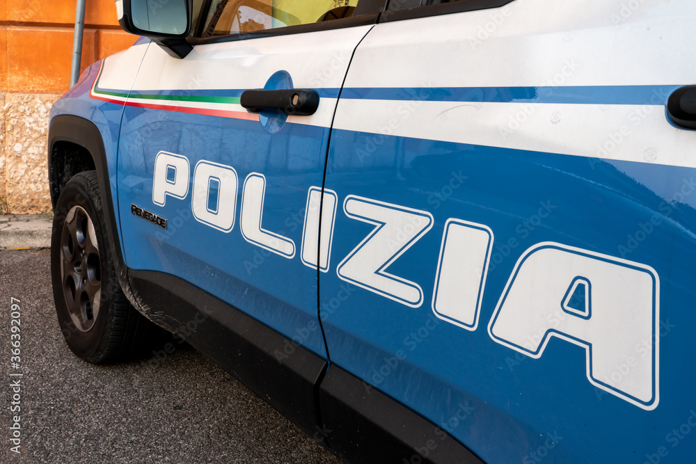 Italian police car. The Polizia di Stato is one of the national police ...