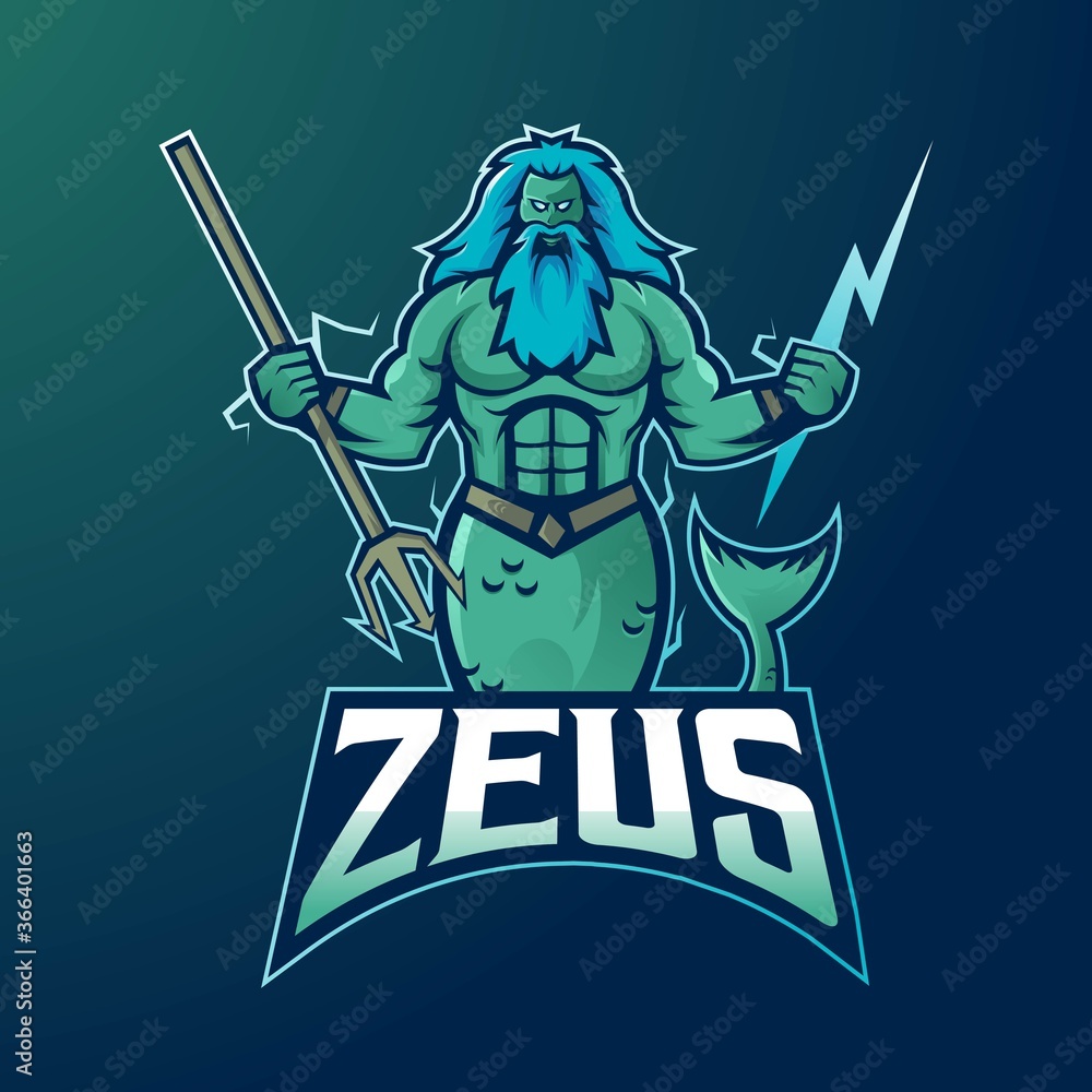 Vector de Stock Zeus mascot logo design vector with modern illustration ...