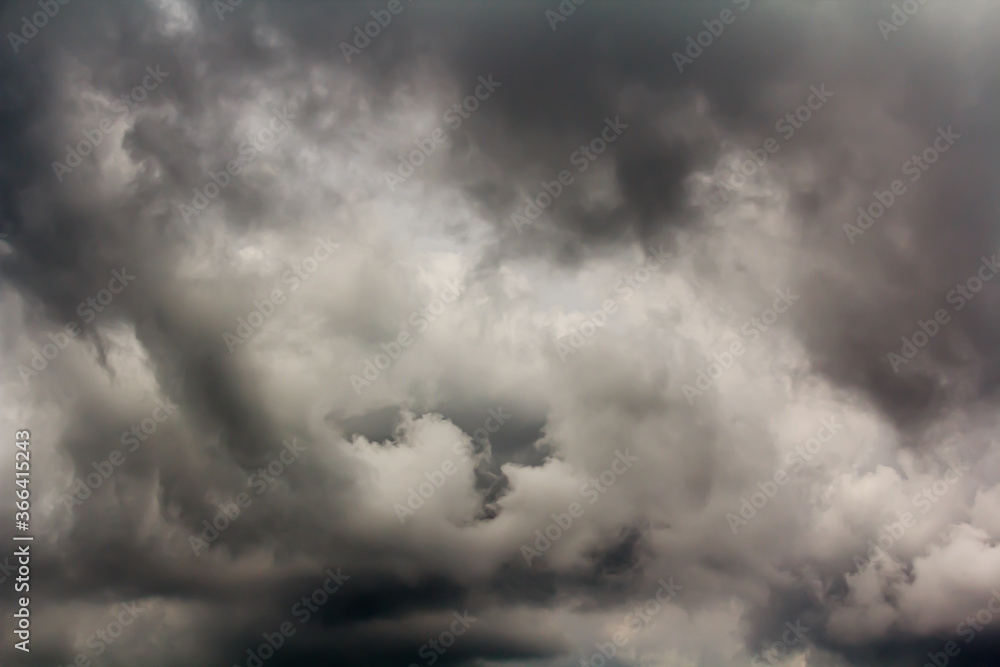 Overcast clouds in the sky are rain storms that are approaching heavily ...
