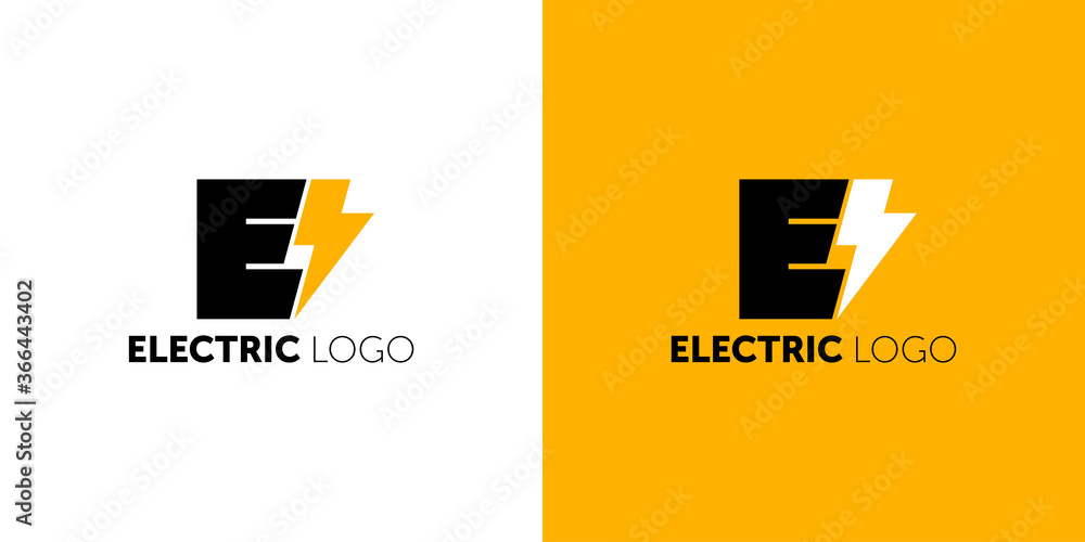 Electricity - vector logo template concept illustration. Gear factory ...