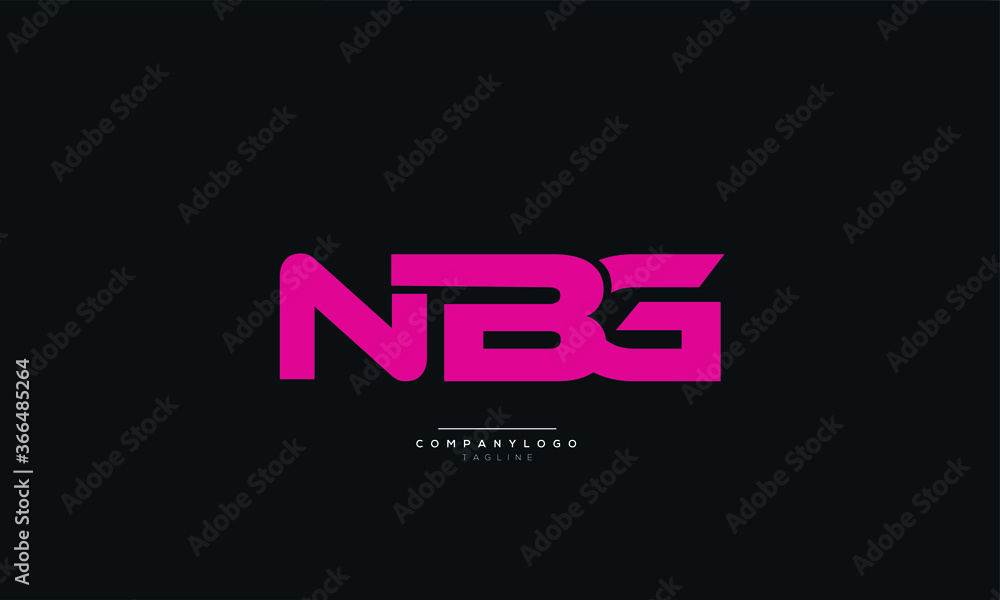 NBG Letter Business Logo Design Alphabet Icon Vector Symbol Stock ...