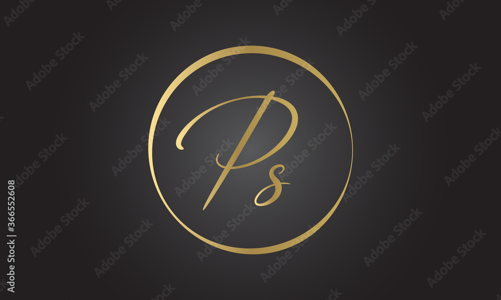 Initial PS Letter Logo With Creative Modern Business Typography Vector ...