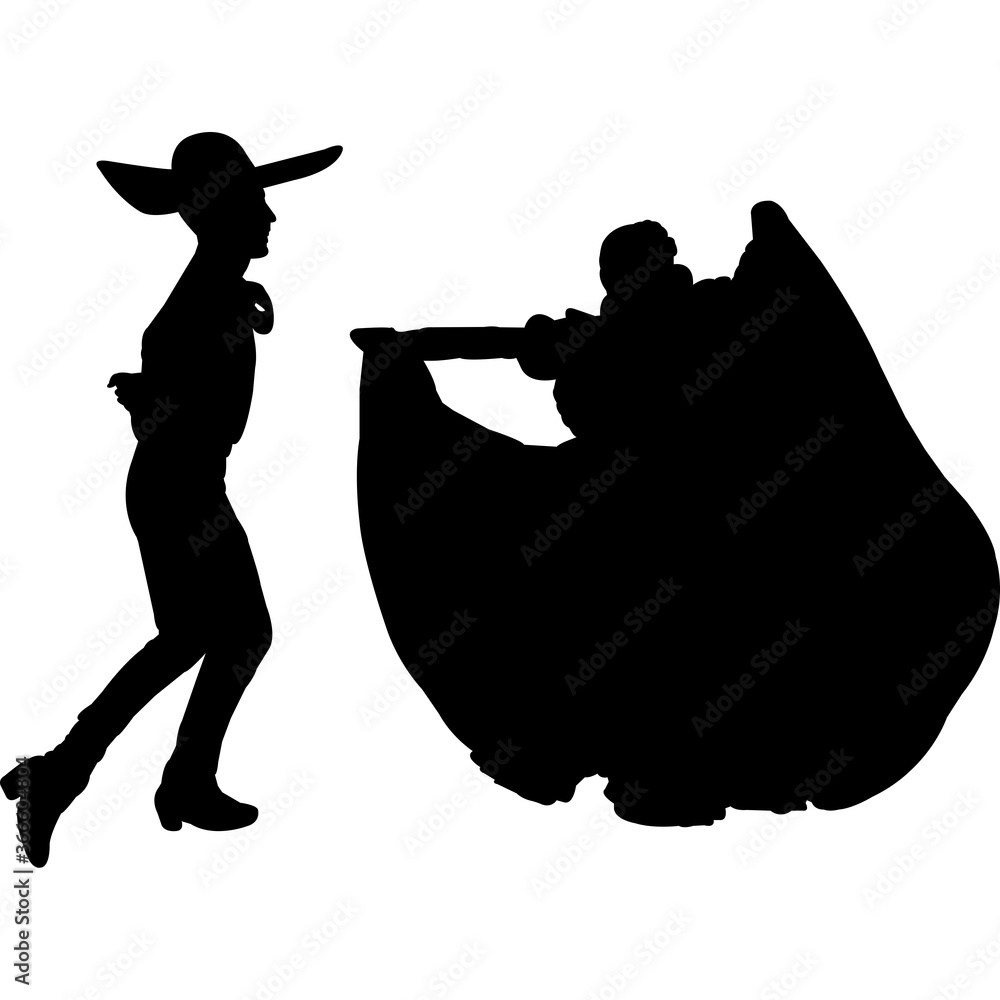 Jarabe Tapatío svg Silhouette Vector Stock Vector | Adobe Stock