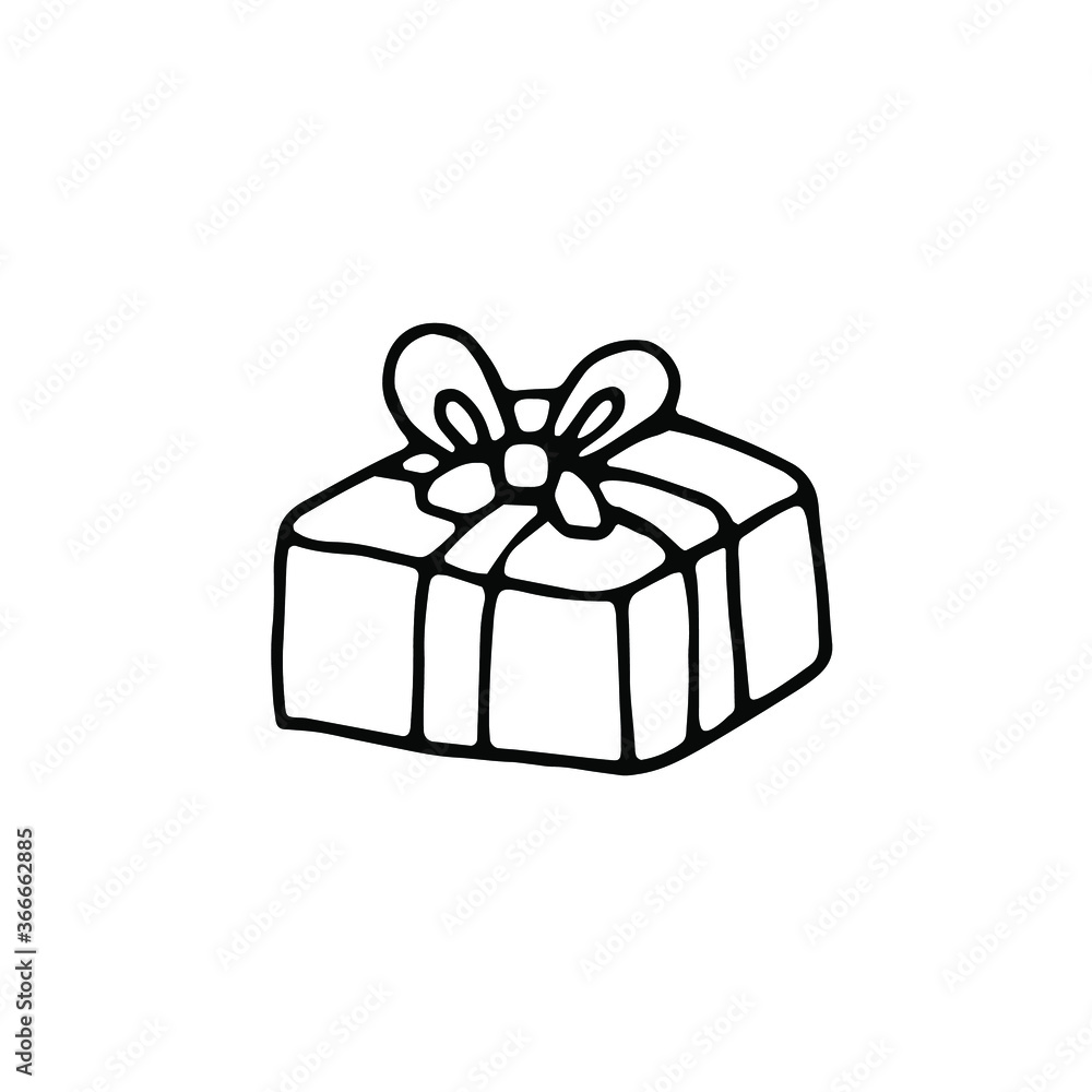 present box bow drawing