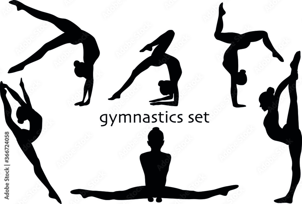 vector gymnastics girl sport body Stock Vector | Adobe Stock