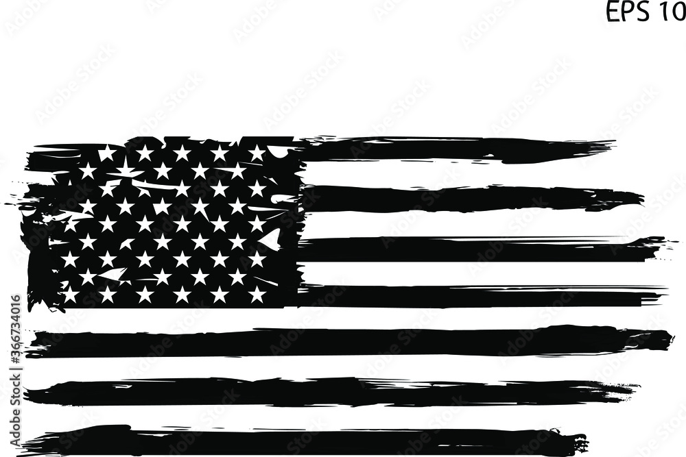 USA Flag, vector flag, american flag, EPS 10. army, military, veterans ...