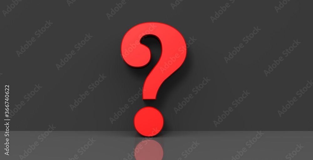 Question mark red interrogation point sign 3d Stock Illustration ...