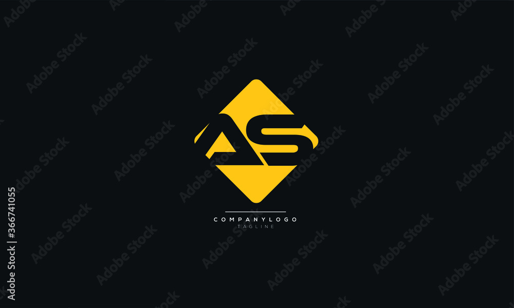 Letter AS Business Logo Design Alphabet Icon Vector Symbol Stock Vector ...