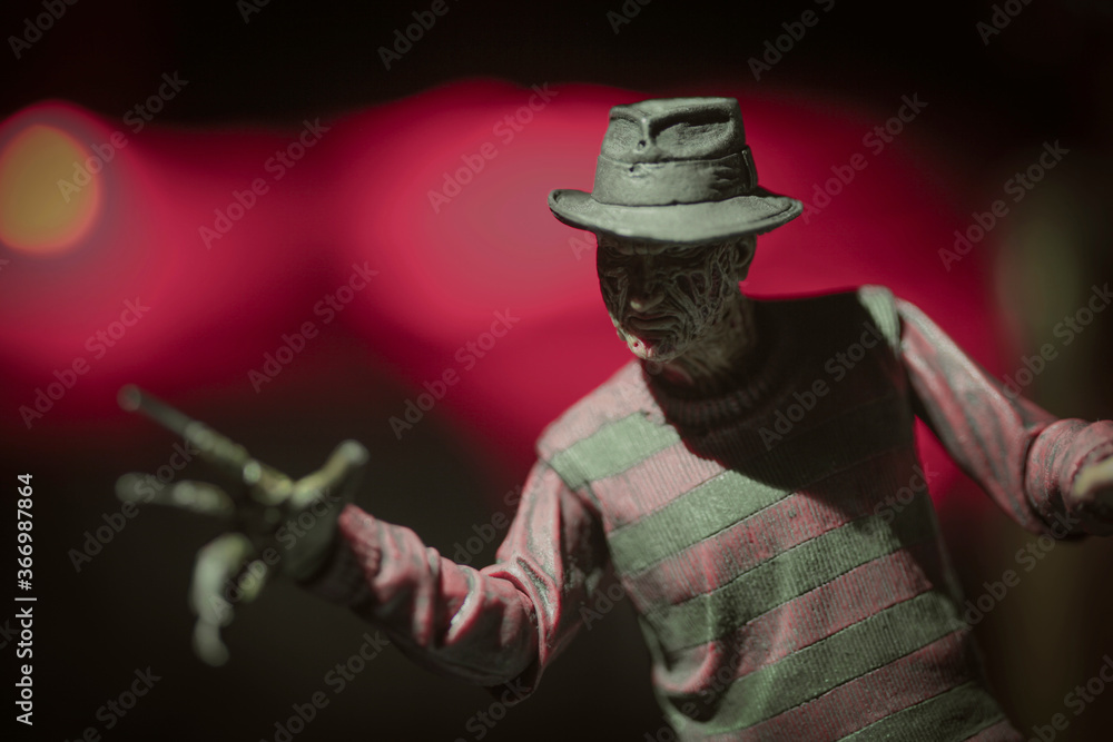 Foto NEW YORK USA - JULY 2 2018: Recreation of a scene from A Nightmare ...