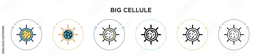 Vektor Big cellule icon in filled, thin line, outline and stroke style ...