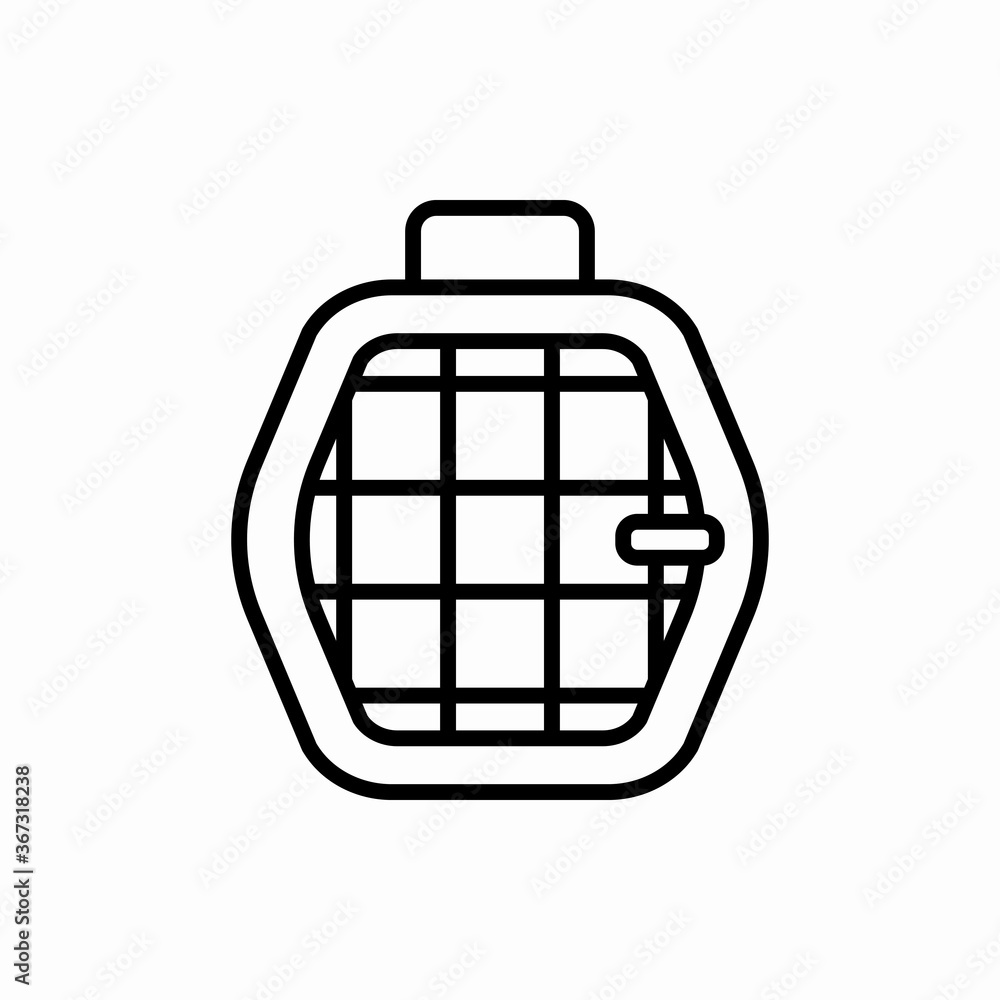 Outline pet cage icon.Pet cage vector illustration. Symbol for web and ...