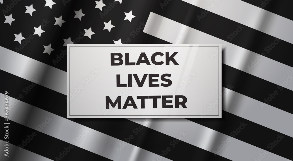 American flag awareness campaign against racial discrimination black ...