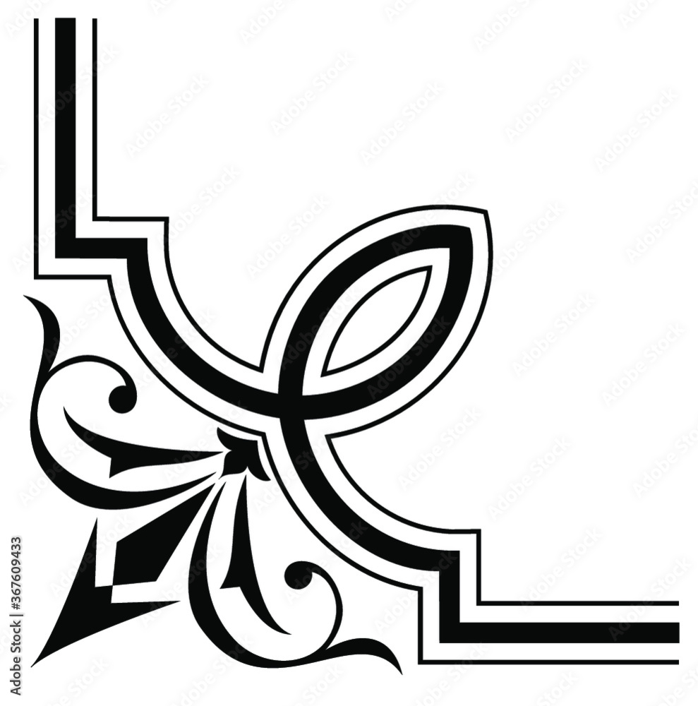 Vector Corner Design Stock Vector | Adobe Stock