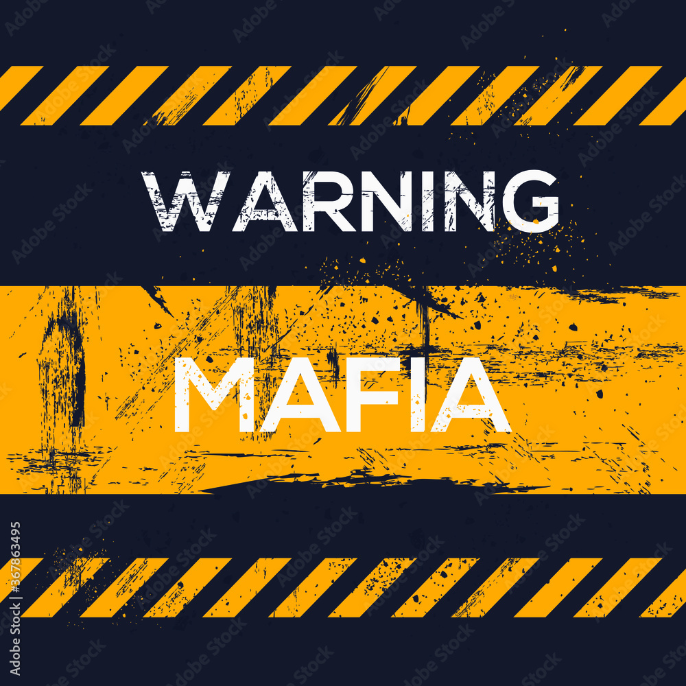Warning sign (mafia), vector illustration. Stock Vector | Adobe Stock