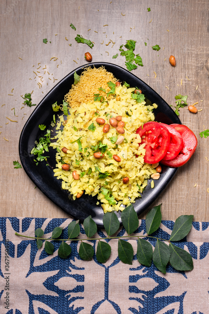 Sprouts and Poha . Deliciously steamed beaten rice, fragrant poha that ...