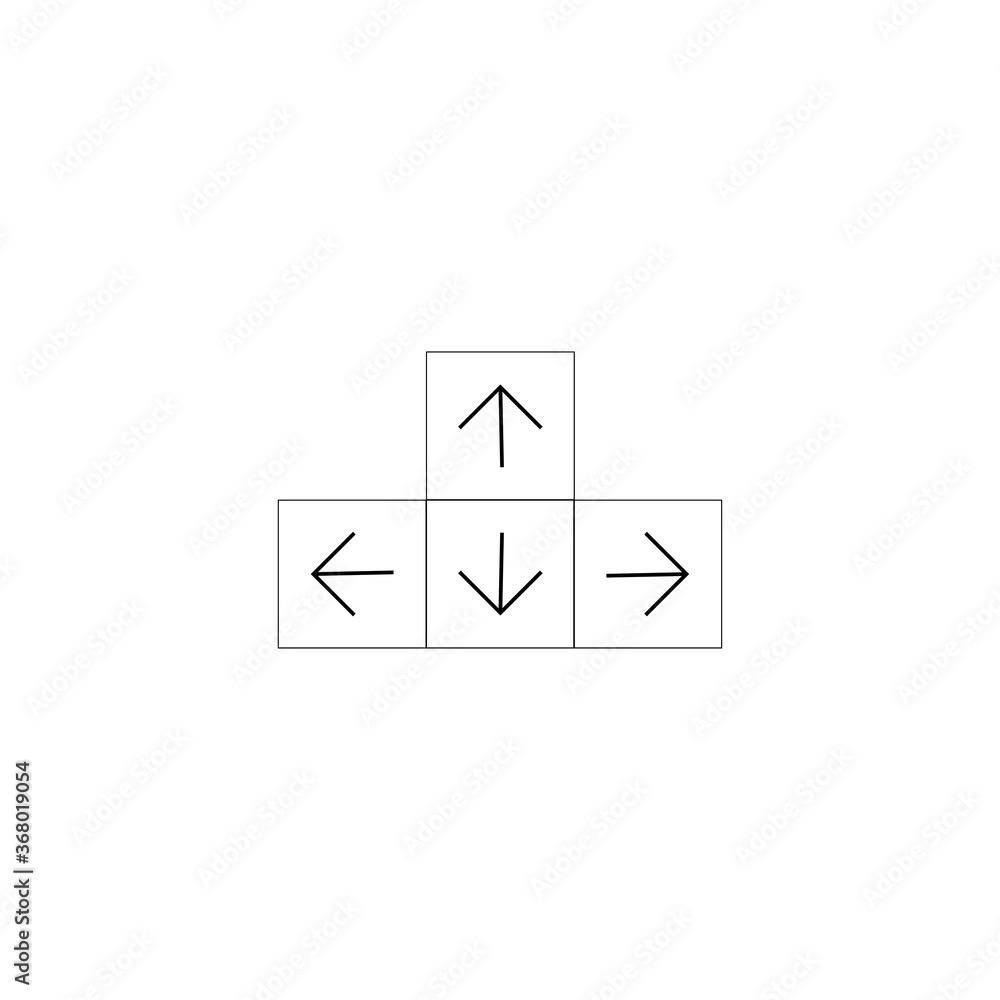 Arrows with keyboard sign. Up Left Right Down Arrow eps ten Stock ...