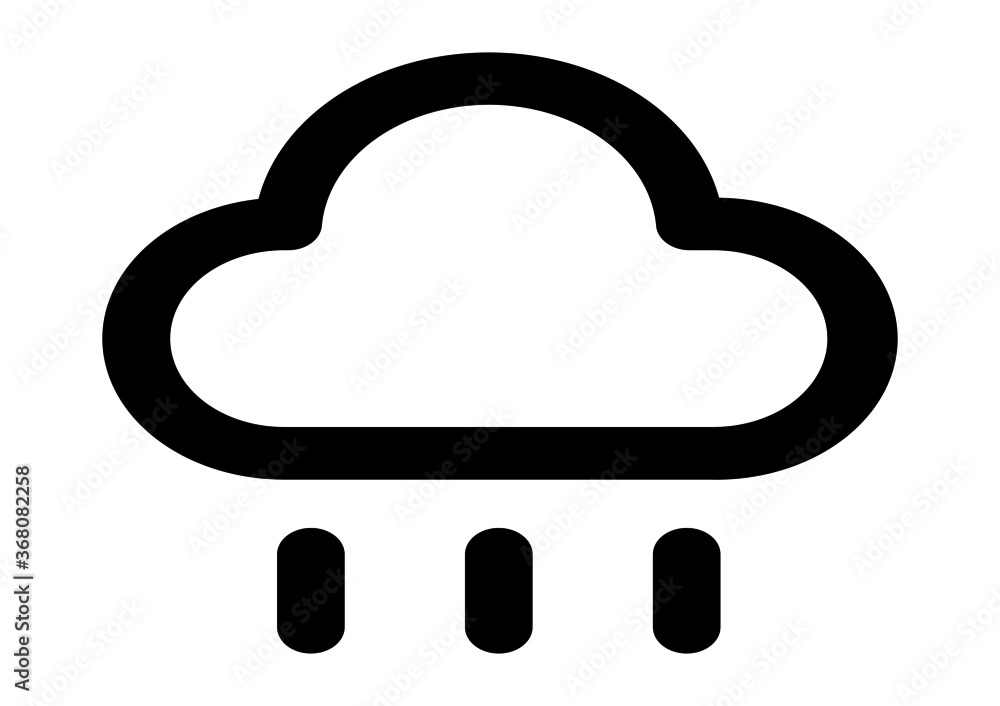 Rain Icon. Raining Symbol Stock Vector | Adobe Stock