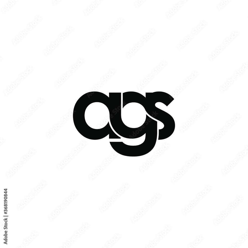 ags letter original monogram logo design Stock Vector | Adobe Stock