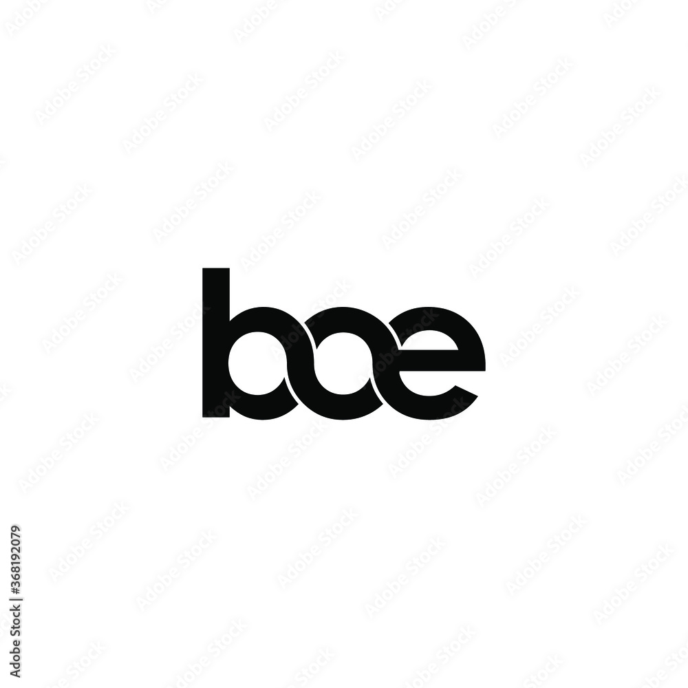 boe letter original monogram logo design Stock Vector | Adobe Stock