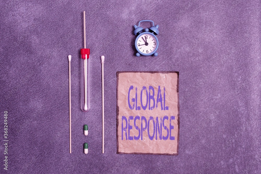 Conceptual hand writing showing Global Response. Concept meaning ...