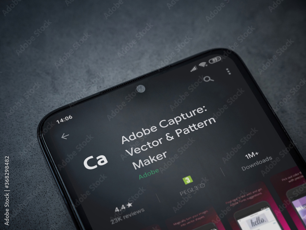 Adobe Capture - Vector and Pattern Maker app play store page on the ...